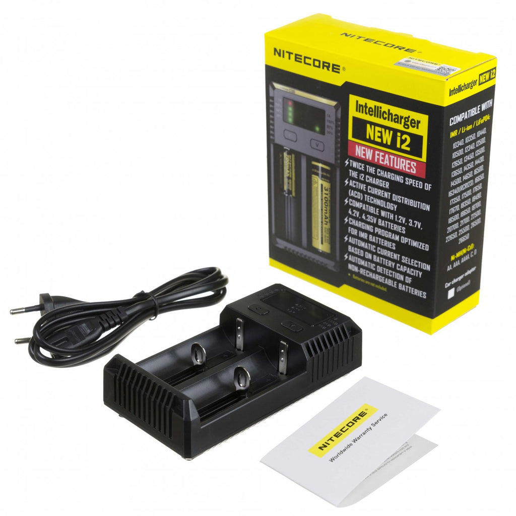 Chargeur De Batteries NiteCore Intellicharge i2 • Acheter | Puff Puff ...